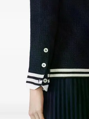 Thom Browne Tuck-stitch V-neck Cardigan