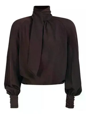 ROWEN ROSE Bow-neck Blouse