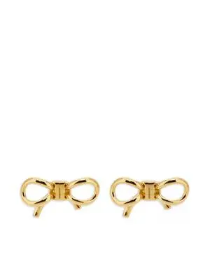 FERRAGAMO Bow-stud Earrings - Gold