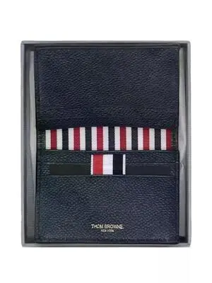 Thom Browne Pebble Grain Stripes Cardholder - Blue