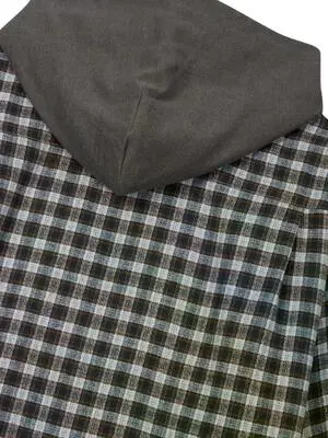 STUDIO TOMBOY Hooded Check-pattern Shirt