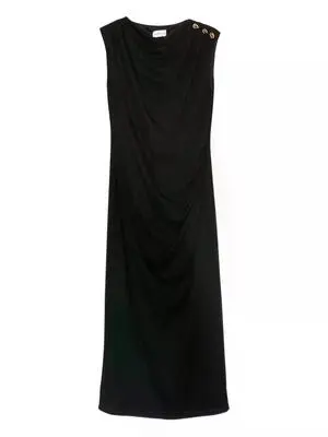 Marella Draped Button Embellished Dress