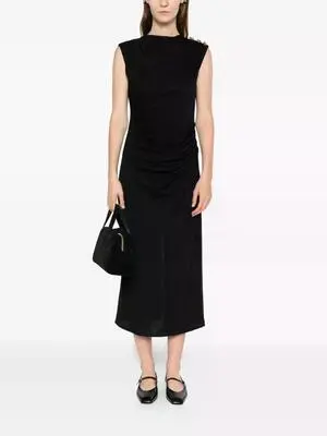 Marella Draped Button Embellished Dress