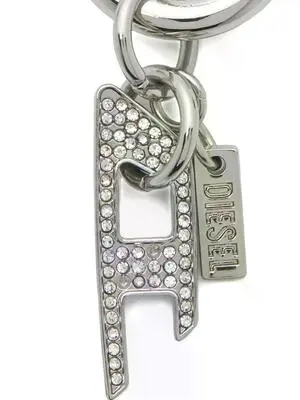 Diesel Rhinestone Charm Keyring