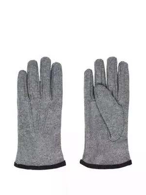 Boggi Milano Mélange-effect Gloves - Grey