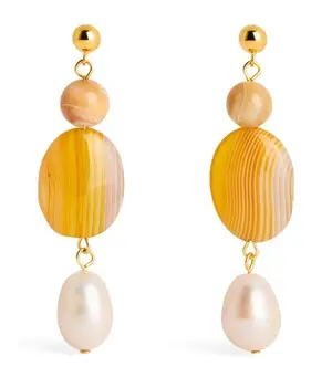 Anni Lu Gold-plated Desert Dreamer Dangle Earrings - Yellow