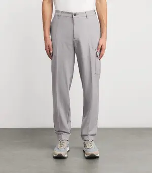 Eleventy Stretch-wool Cargo Trousers