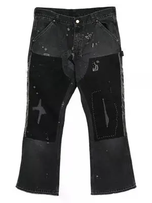 SAINT MXXXXXX Patchwork Bootcut Jeans