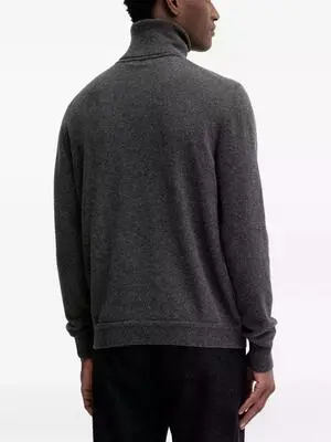 Bally Logo-embroidered Roll-neck Sweater - Grey