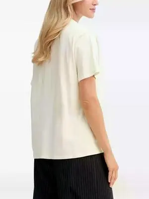 Bally Logo-embroidered T-shirt - Neutrals
