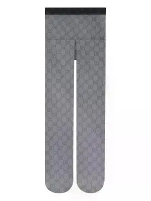Gucci Gg Printed Tights - Grey