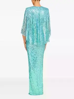 Jenny Packham Sequin Embellished Carrie Gown - Blue