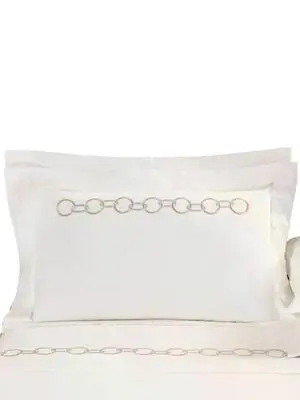 Frette Links Embroidery Duvet Set - White