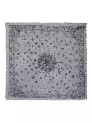 Zadig&Voltaire Nuage Frayed Bandana - Grey