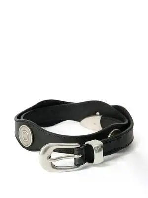 Our Legacy Wavy Leather Belt - Black