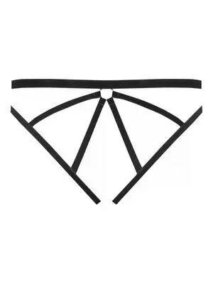 MAISON CLOSE Velvet Open Briefs - Black
