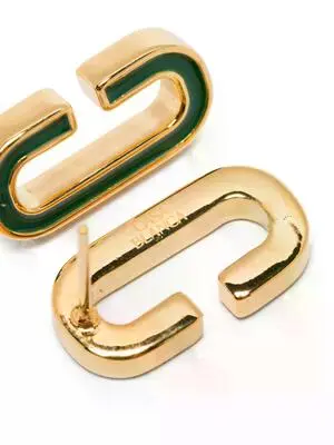 Casablanca Enamelled C-shape Earrings