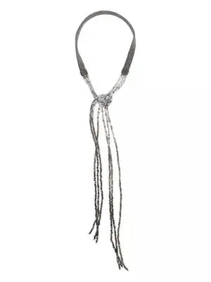Peserico Bead-embellished Necklace - Silver