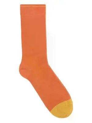 LA MAISON Contrast-toe Socks - Orange