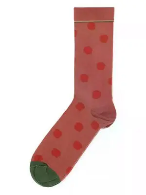 LA MAISON Polka-dot Socks - Brown