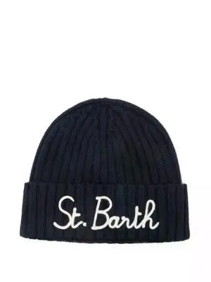 MC2 SAINT BARTH Wengen Embroidered Beanie - Blue