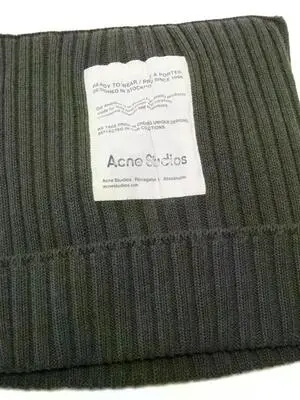 Acne Studios Ribbed Beanie - Green
