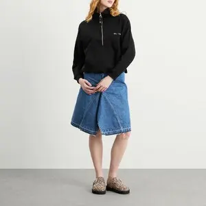Toga High Neck Half Zip Sweatshirt