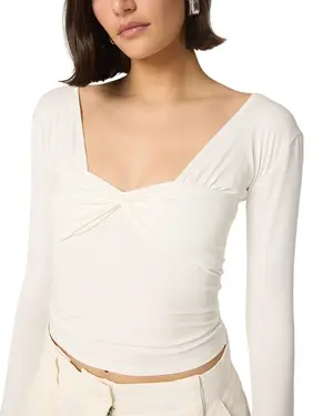 THE LINE BY K Rian Cropped Top - White