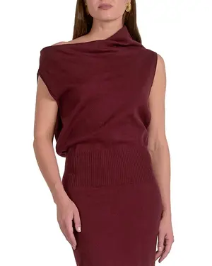 Elan Off Shoulder Sweater Dress - Plum