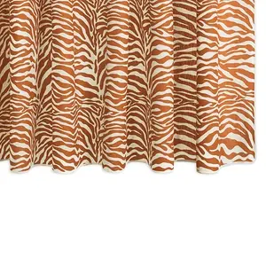 MATOUK Regine Linen Shower Curtain, 72w X 72l - Persimmon