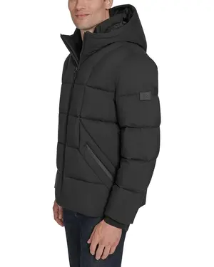 Andrew Marc Palmerton Micro Ripstop Puffer Jacket - Black