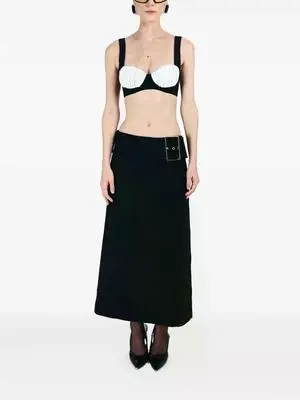ROWEN ROSE Gathered-cup Bra