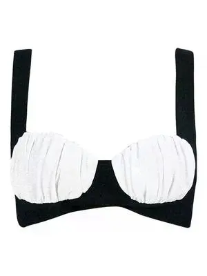 ROWEN ROSE Gathered-cup Bra