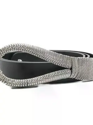 Orciani Chain-embellished Leather Belt