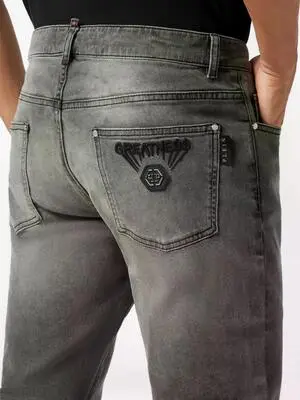 Philipp Plein Logo Appliqué Jeans