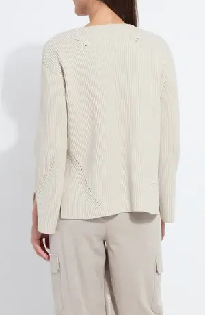 Lyssé Ximena Cozy V-neck Rib Sweater