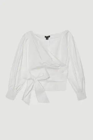 Karen Millen Woven Wrap Detail Blouse