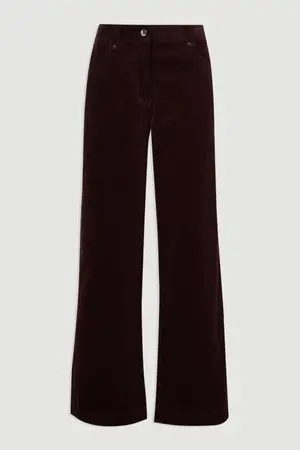Karen Millen Cord Straight Leg Trousers