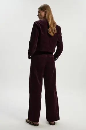 Karen Millen Cord Straight Leg Trousers