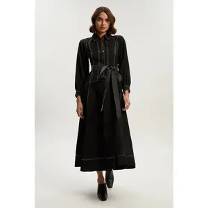 Karen Millen Twill Maxi Shirtdress