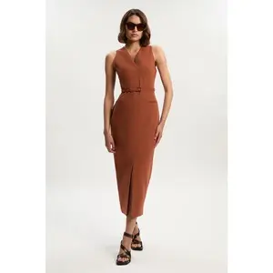Karen Millen Belted Pencil Maxi Dress