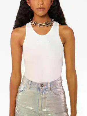 Rabanne Logo-devoré Cotton Tank Top