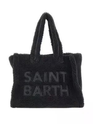 MC2 SAINT BARTH Colette Teddy Embroidered Tote Bag - Black