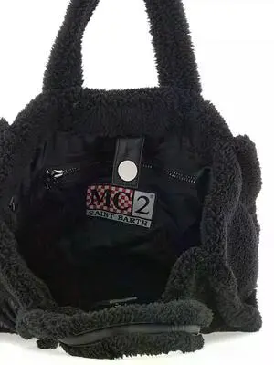 MC2 SAINT BARTH Colette Teddy Embroidered Tote Bag - Black
