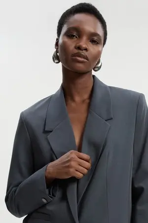 Karen Millen Twill Oversized Blazer