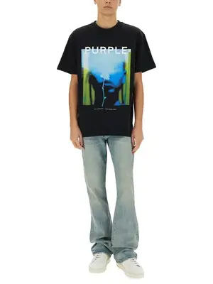 PURPLE BRAND Coated Flare Jeans - Denim