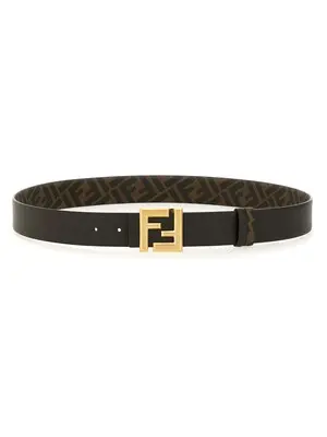 Fendi Squared Ff Belt - Brown