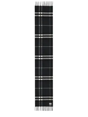 Burberry Cashmere Check Scarf - Black
