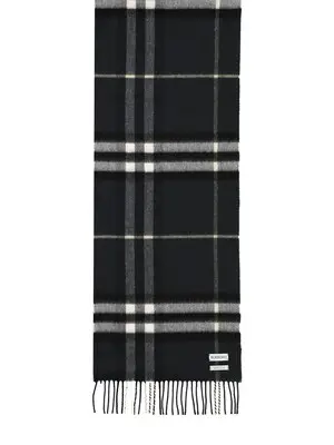 Burberry Cashmere Check Scarf - Black