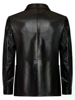 FRANZESE COLLECTION Single-breasted Leather Blazer